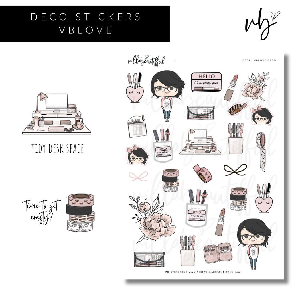 Sticker Sheet | D001 VBLove – villabeauTIFFul