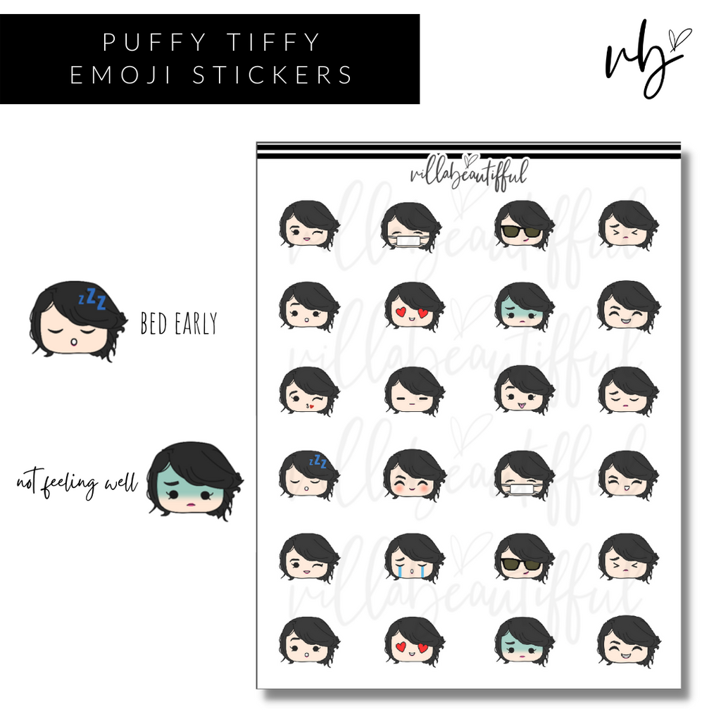 Sticker Sheet | Puffy Tiffy Emojis – villabeauTIFFul