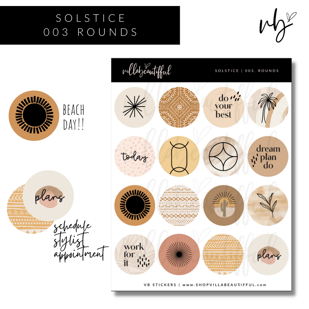 Sticker Sheet | Kit Solstice 03 – villabeauTIFFul