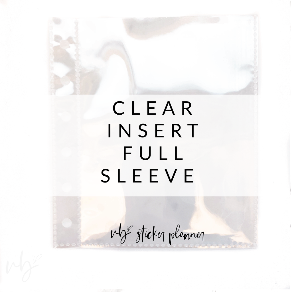VB Sticker Planner | Clear Plastic Full Sleeves – villabeauTIFFul