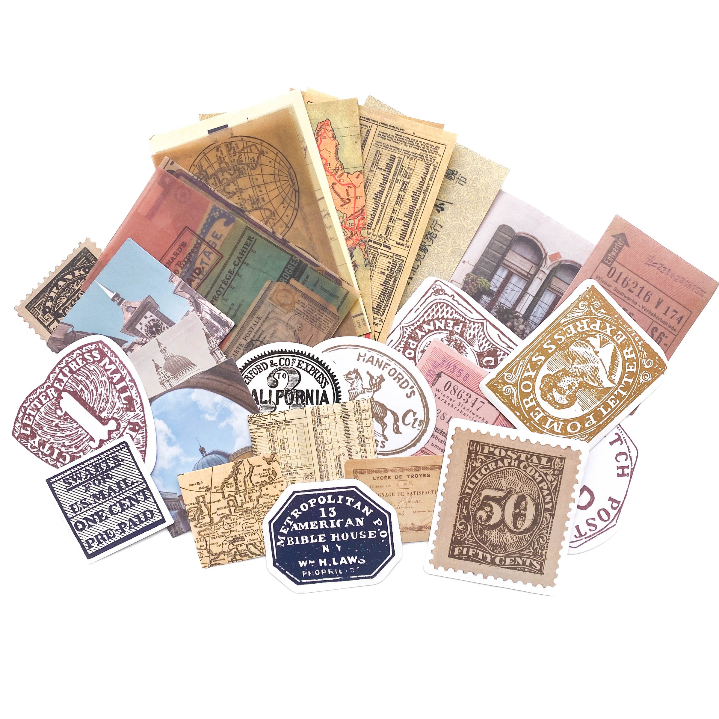 Journal Sticker Pack | Vintage Travel – villabeauTIFFul