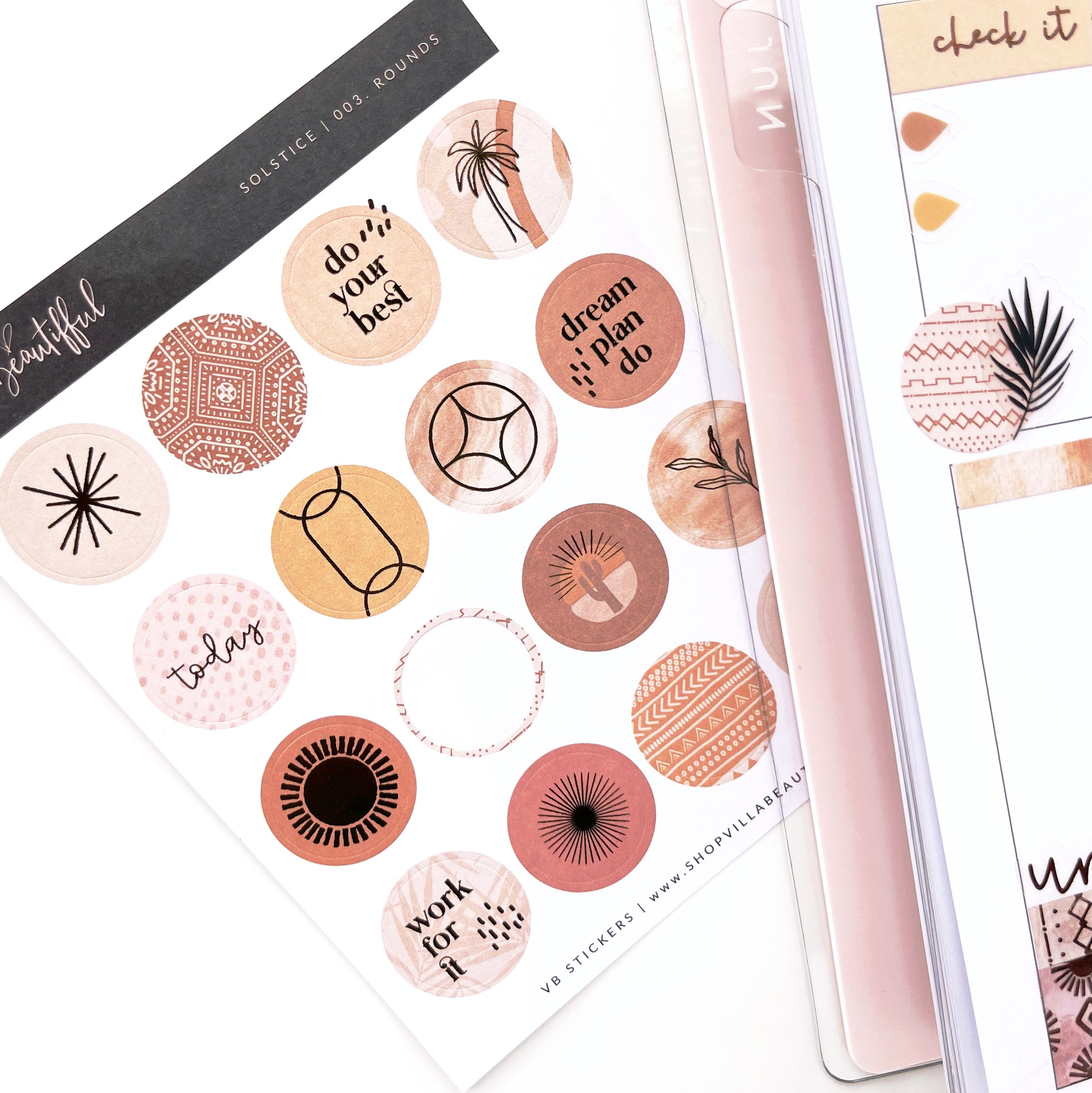 Solstice | 03 Rounds Sticker Sheet – villabeauTIFFul